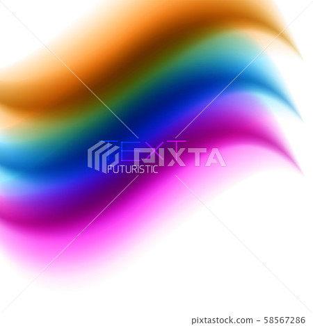 Flowing color wave pattern background - Stock Illustration [58567286 ...