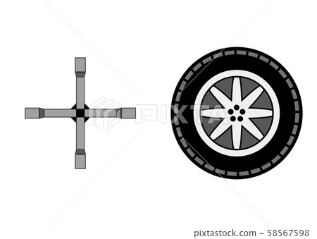 Tire exchange - Stock Illustration [58567598] - PIXTA