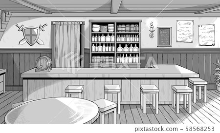 Cartoon style material Fantasy Bar - Stock Illustration [58568253] - PIXTA