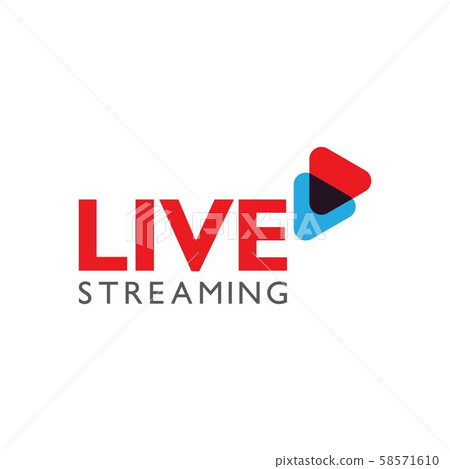Live stream logo design. Vector illustration - Stock Illustration ...