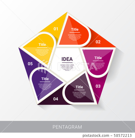 Vector pentagon infographic. Template for... - Stock Illustration ...