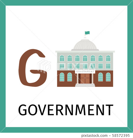 Alphabet card with goverment building - Stock Illustration [58572395 ...