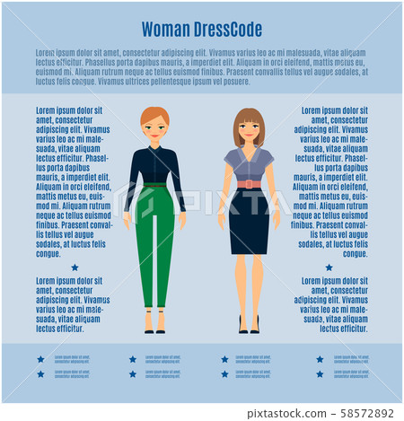 Woman Dress Code infographic - Stock Illustration [58572892] - PIXTA