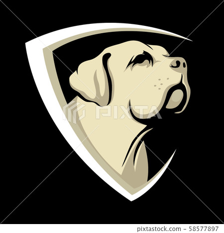 Dog Shield Logo design - Stock Illustration [58577897] - PIXTA