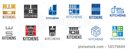 Vector logo of kitchen furniture, kitchen - Stock Illustration ...