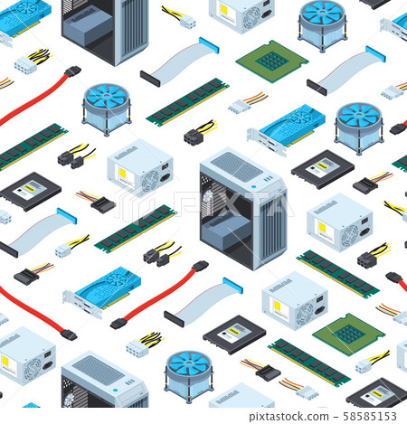 Vector isometric electronic devices background... - Stock Illustration ...