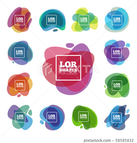 Abstract layered shapes for logos design. Big... - Stock Illustration ...