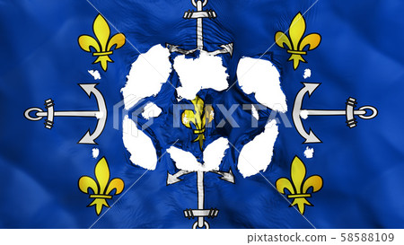Holes in Port Louis city flag - Stock Illustration [58588109] - PIXTA