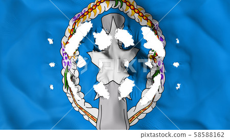 Northern Marian Islands flag with a small holes - Stock Illustration ...