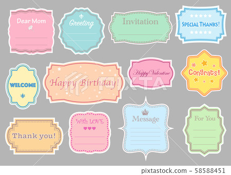 Message frame set - Stock Illustration [58588451] - PIXTA