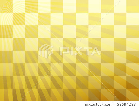 Background: checkered pattern simple gold gold... - Stock Illustration ...