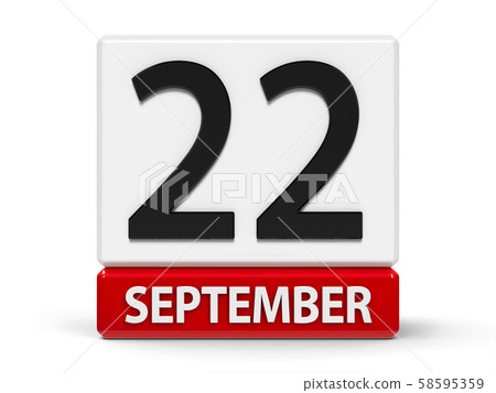 Cubes calendar 22nd September - Stock Illustration [58595359] - PIXTA