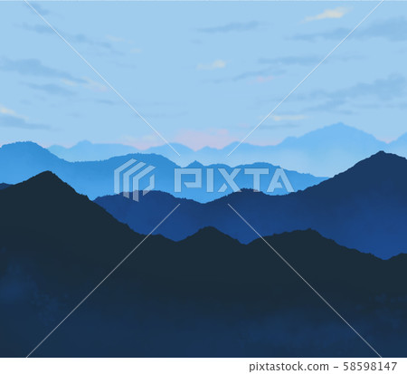 Mountain ridgeline - Stock Illustration [58598147] - PIXTA