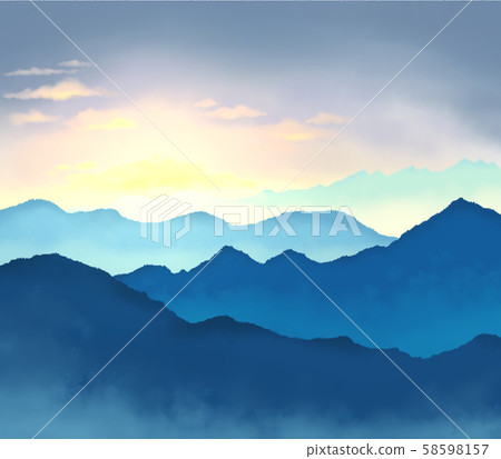 Mountain ridgeline - Stock Illustration [58598157] - PIXTA
