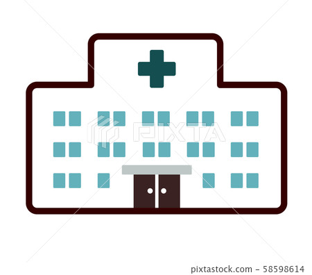 Hospital simple vector illustration - Stock Illustration [58598614] - PIXTA