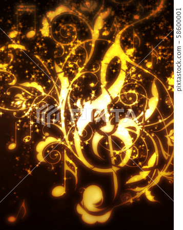 Vintage Floral Music Notes - Stock Illustration [58600001] - PIXTA