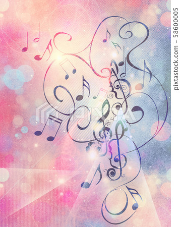 Vintage Floral Music Notes - Stock Illustration [58600005] - PIXTA