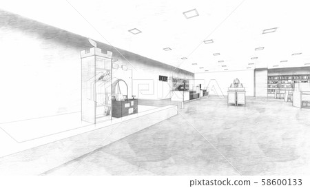 Library No People Illustration 86 - Stock Illustration [58600133] - PIXTA