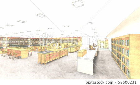 Library No People Illustration 63 - Stock Illustration [58600231] - PIXTA
