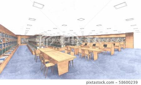 Library No People Illustration 54 - Stock Illustration [58600239] - PIXTA