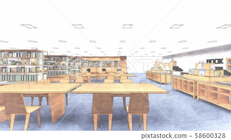 Library No People Illustration 55 - Stock Illustration [58600328] - PIXTA
