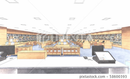 Library No People Illustration 42 - Stock Illustration [58600393] - PIXTA