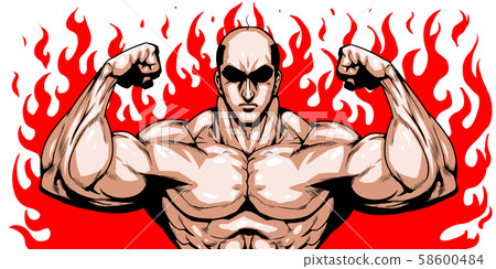 Bald, barcode, skinhead, dramatic, cartoon,... - Stock Illustration ...