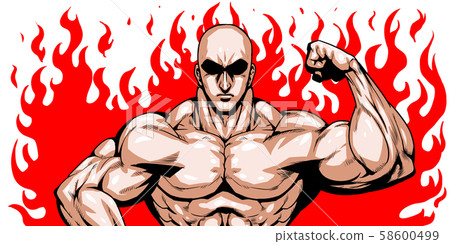 Bald, barcode, skinhead, dramatic, cartoon,... - Stock Illustration ...