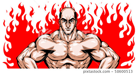 Bald, barcode, skinhead, dramatic, cartoon,... - Stock Illustration ...