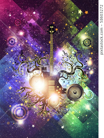Guitar tree music design - Stock Illustration [58603272] - PIXTA