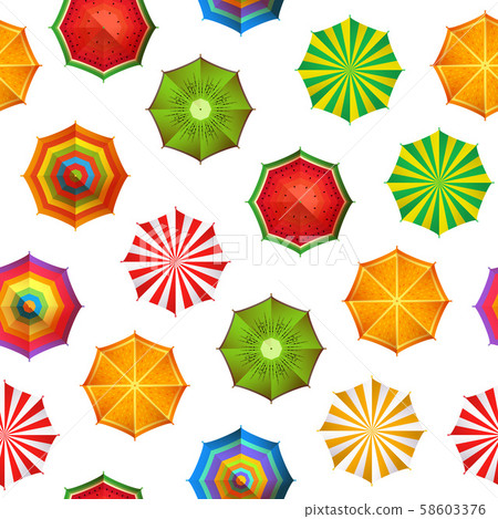 Vector summer beach umbrellas pattern or... - Stock Illustration ...