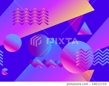 Geometric seamless pattern with gradient shapes in - Stock Illustration ...