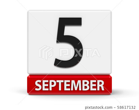 Cubes calendar 5th September - Stock Illustration [58617132] - PIXTA