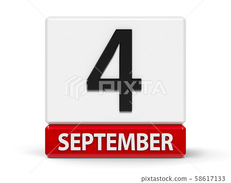 Cubes calendar 4th September - Stock Illustration [58617133] - PIXTA
