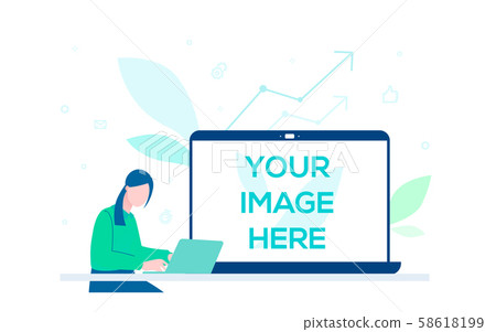 Data analysis - colorful flat design style... - Stock Illustration ...