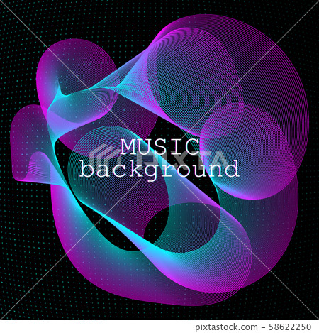 Dynamic fluid shape. Music waves. - Stock Image - Everypixel