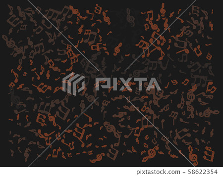 Halftone Music Notes Symbols Vector illustration - Stock Illustration ...