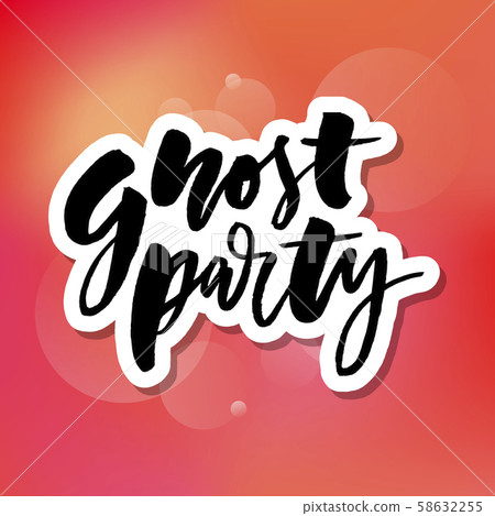 slogan Ghost Party phrase graphic vector Print - Stock Illustration ...
