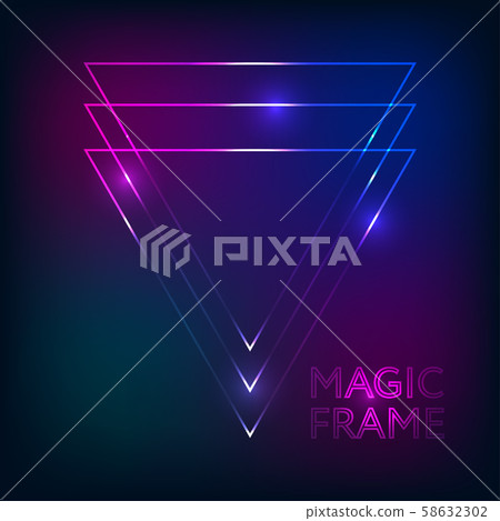 Magic Frame gradient Vector abstract lights lines-插圖素材 [58632302] - PIXTA圖庫