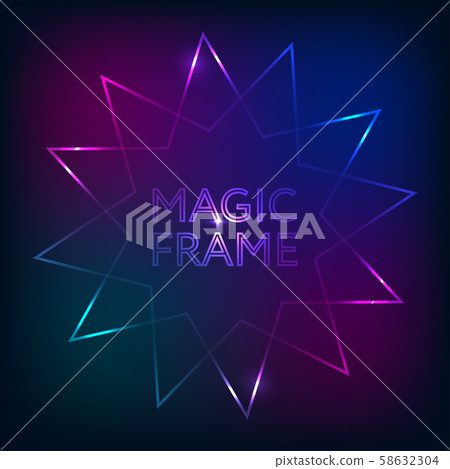 Magic Frame gradient Vector abstract lights lines - Stock Illustration [58632304] - PIXTA