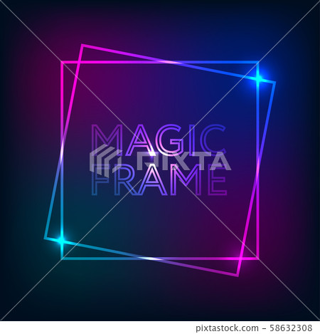 Magic Frame gradient Vector abstract lights lines - Stock Illustration ...