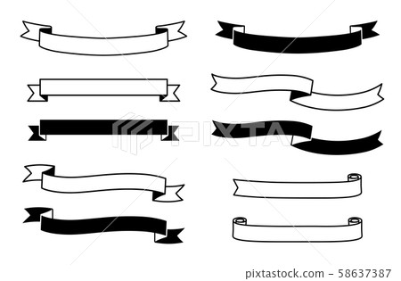 Title ribbon frame set - Stock Illustration [58637387] - PIXTA