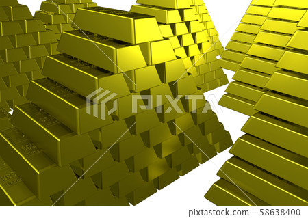 Gold bullion image (jackpot, wealth, rich,... - Stock Illustration ...