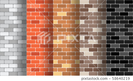 Collection of brick wall seamless pattern textures - Stock Illustration ...