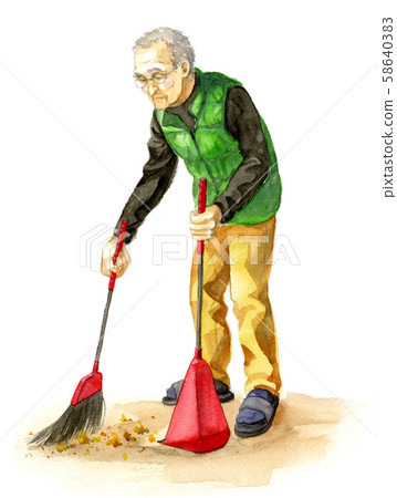 Sweeping up - Stock Illustration [58640383] - PIXTA
