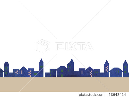 Townscape illustration - Stock Illustration [58642414] - PIXTA