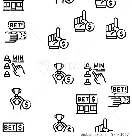 Betting And Gambling Seamless Pattern Vector-插圖素材 [58643017] - PIXTA圖庫