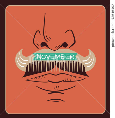 banner for mustache season november - Stock Illustration [58646302] - PIXTA