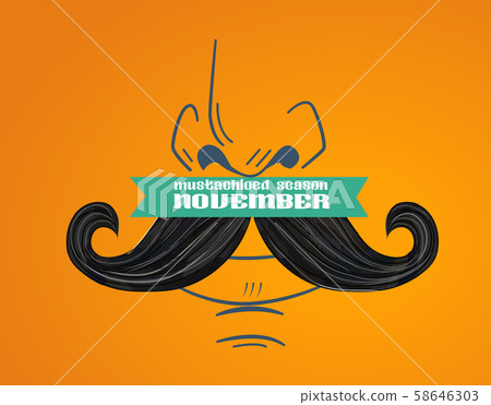 banner mustache season november - Stock Illustration [58646303] - PIXTA