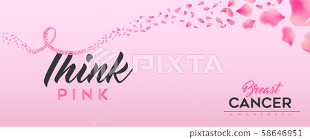 Breast cancer awareness think pink banner - Stock Illustration ...
